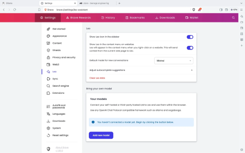 How to run Brave Leo LLM locally with ollama and Docker compose